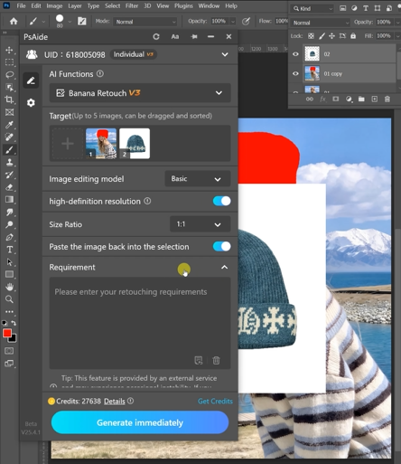 nano banana Hat Replacement: 4-Step Red Mask Workflow for Model ...