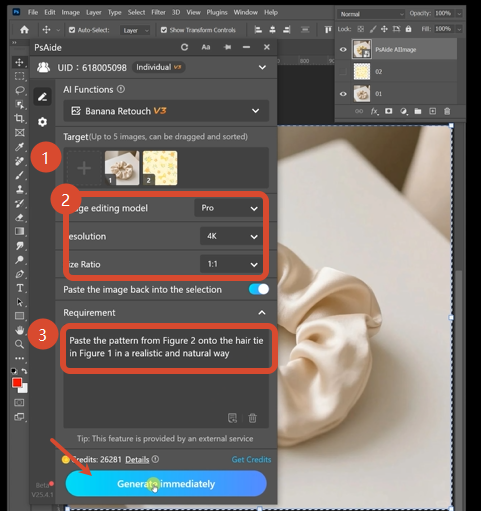 How to Apply Patterns to Hair Tie Mockups in Photoshop with Nano Banana ...